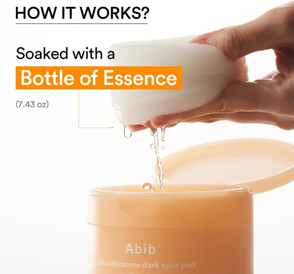 Abib Vita Touch Glutathione Dark Spot Pads, 60 Pads/7.43 Fl Oz, Korean