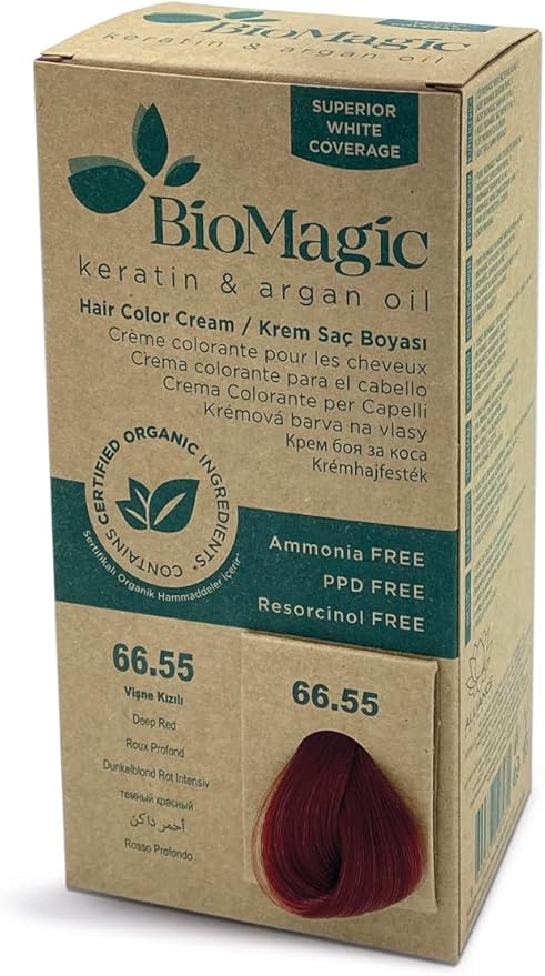 Biomagic Hair Color, 60 Ml - 66/55 Deep Red – Kuwa Supplements - Kuwait