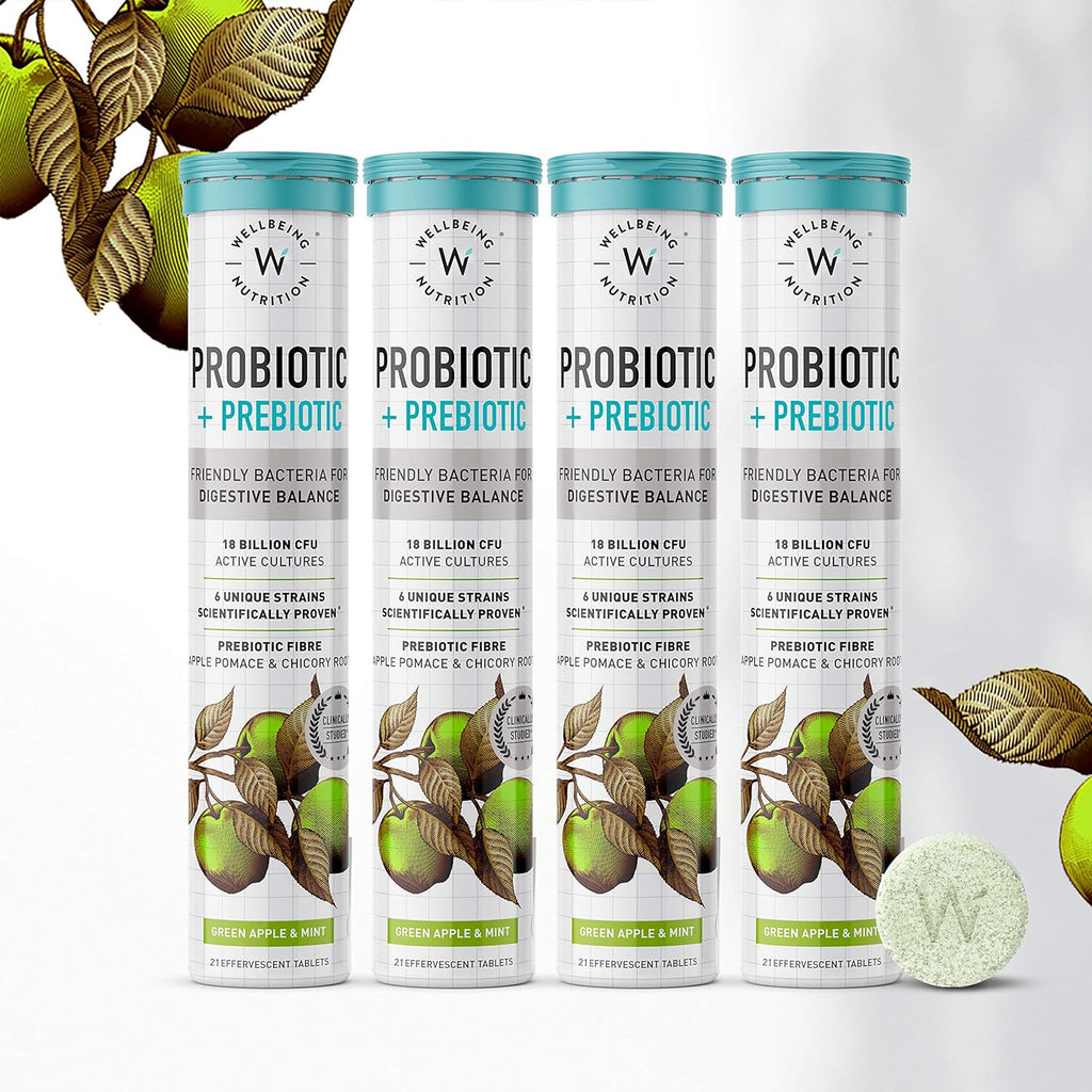Buy WELLBEING NUTRITION Daily Probiotic + Prebiotic| Plant Based |18 ...