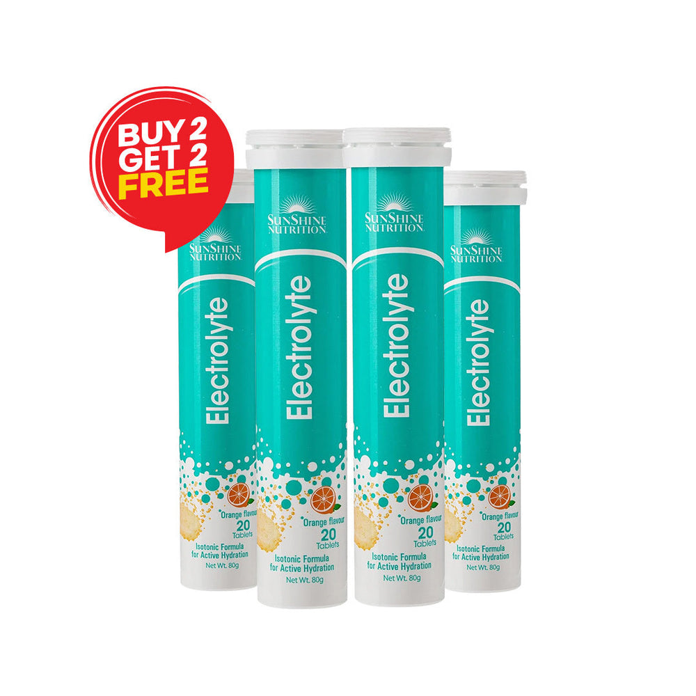 Sunshine Nutrition Electrolyte Effervescent Orange Tabs 20's Super ...